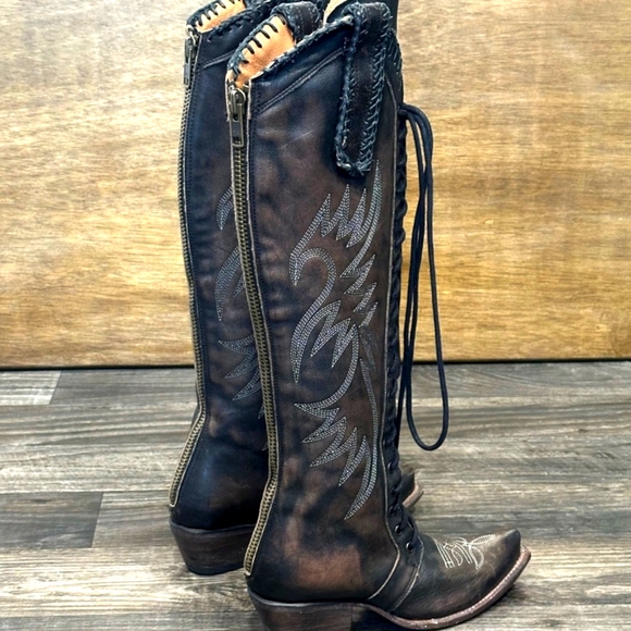 Freebird by Steven | Shoes | Preowned Freebird Wilder Tall Lace Up ...